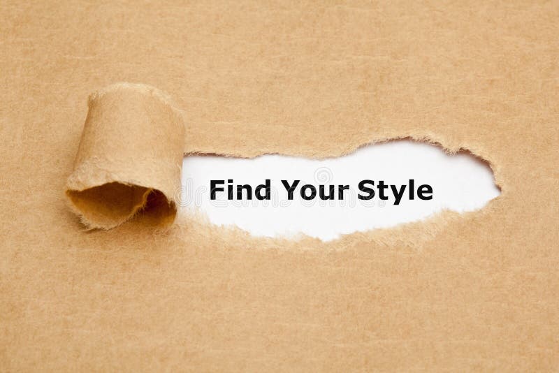 Find Your Style Ripped Paper Stock Photo - Image of improve, method ...