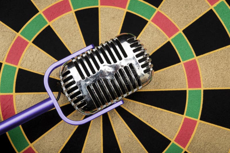 Find Your Target Audience Concept with Vintage Mic Stock Photo - Image ...