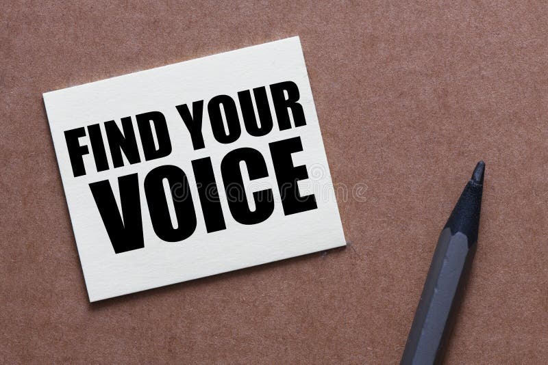 Find Your Voice Inspirational Handwriting Stock Image - Image of ...