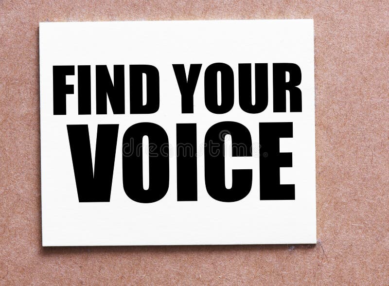 Find Your Voice Inspirational Handwriting Stock Image - Image of ...