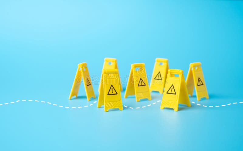 Find Your Way through Dangers and Risks. Stock Image - Image of goals ...
