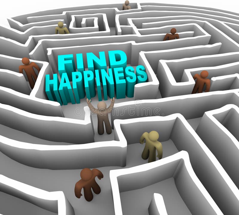 Find Your Way through a Maze Stock Illustration - Illustration of ...