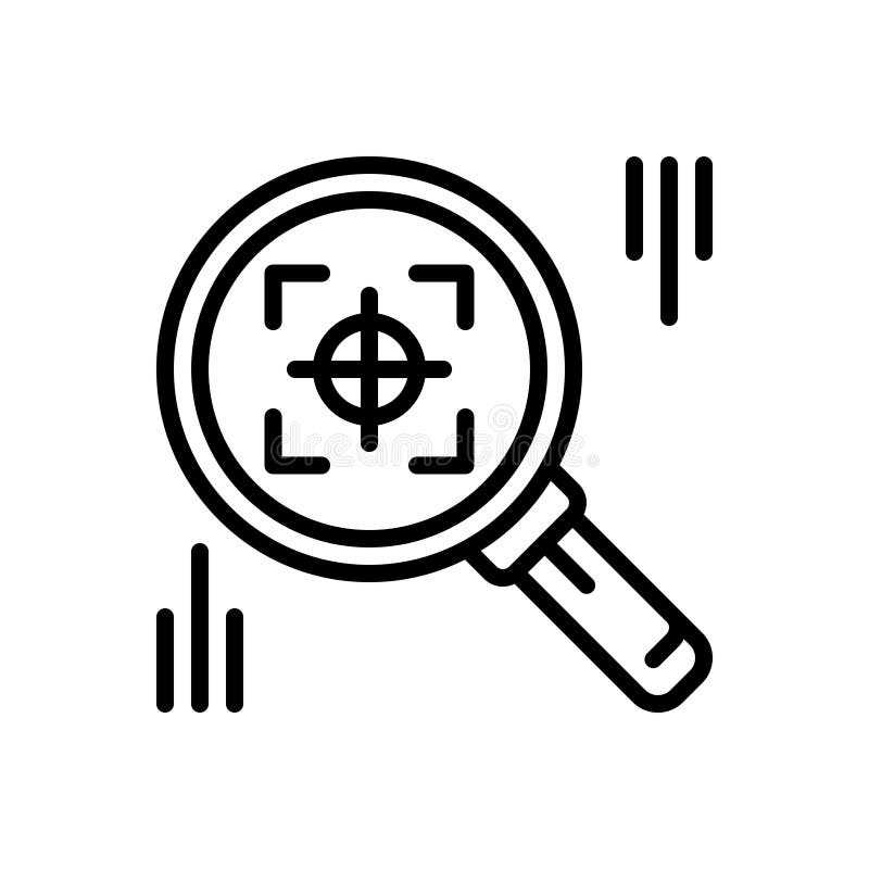 Black Line Icon for Finder, Search and Quest Stock Vector ...