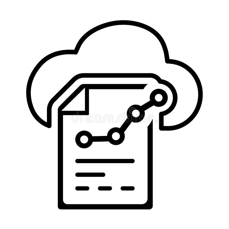 Finding, Analysis, Cloud, Solution Outline Icon. Line Vector Design ...