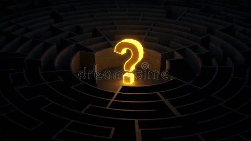 Finding Answers Question Mark Glowing in Maze Concept Stock Video ...