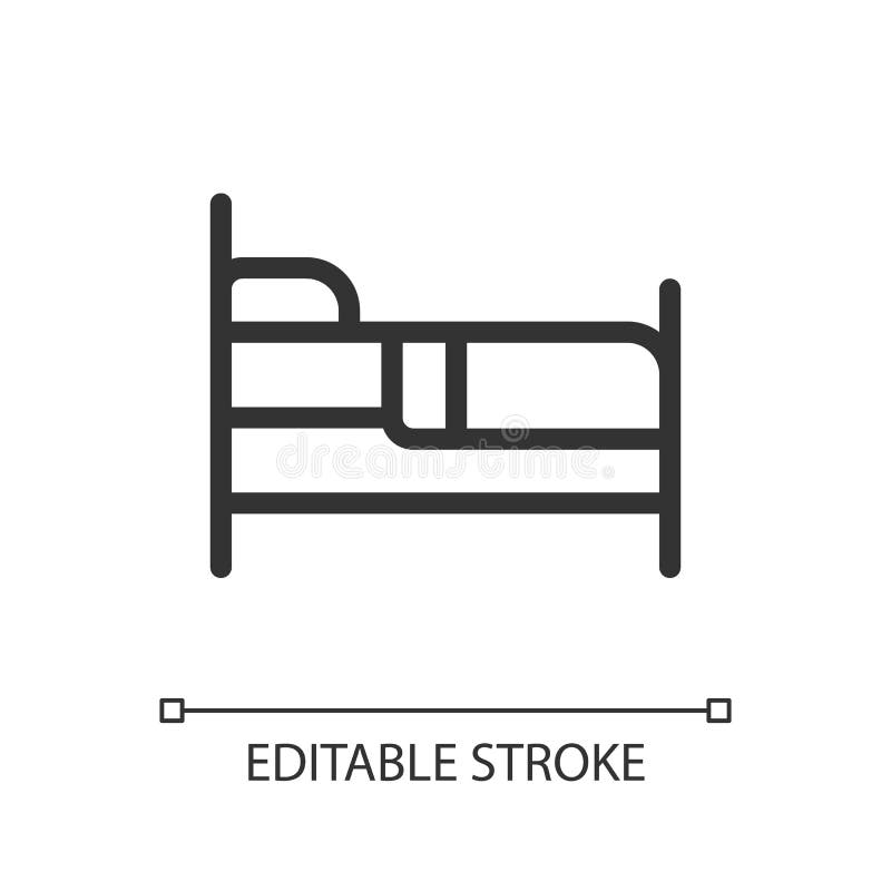 Finding Bed To Sleep Pixel Perfect Linear Ui Icon Stock Vector ... Finding Bed To Sleep Pixel Perfect Linear Ui Icon Stock Vector ...