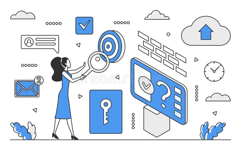 Finding business solution stock illustration. Illustration of idea ...