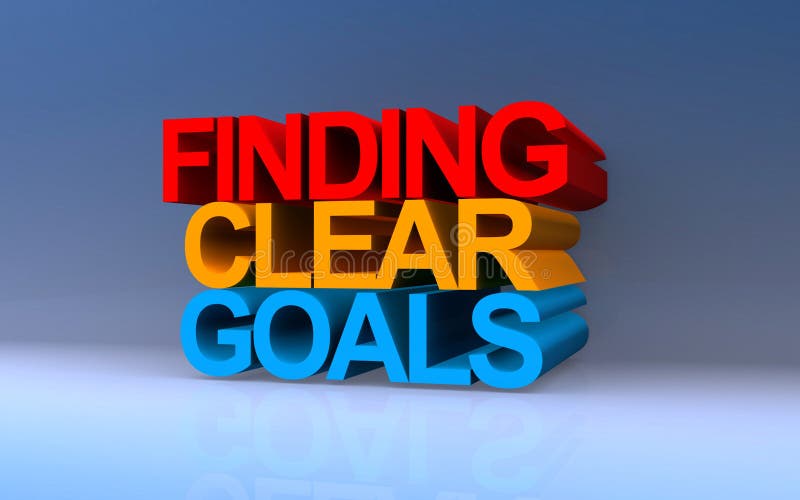 Finding Clear Goals on Blue Stock Illustration - Illustration of idea ...