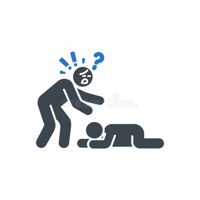 Finding Collapsed Person Icon Stock Vector - Illustration of icon ...