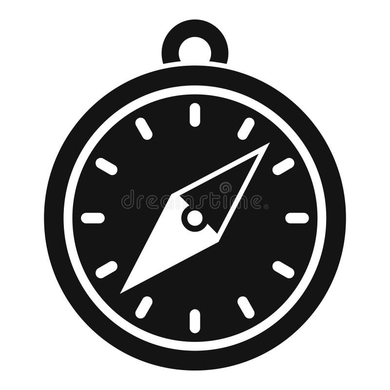 Finding Direction with Compass Icon Stock Vector - Illustration of ...
