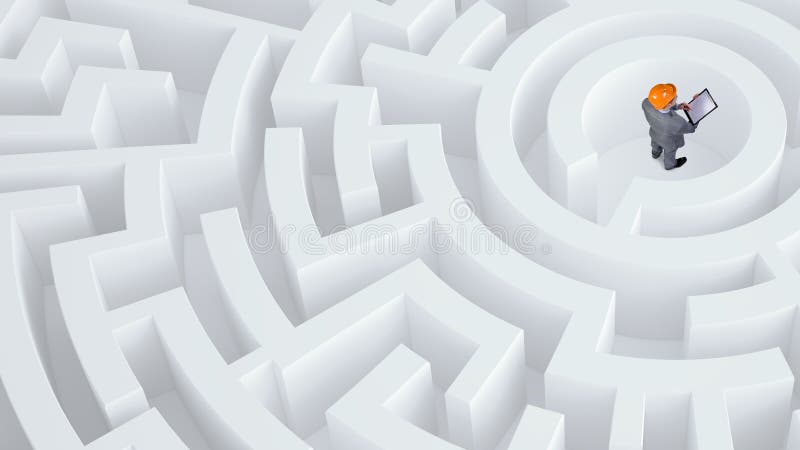 Finding Effective Solution . Mixed Media Stock Illustration ...