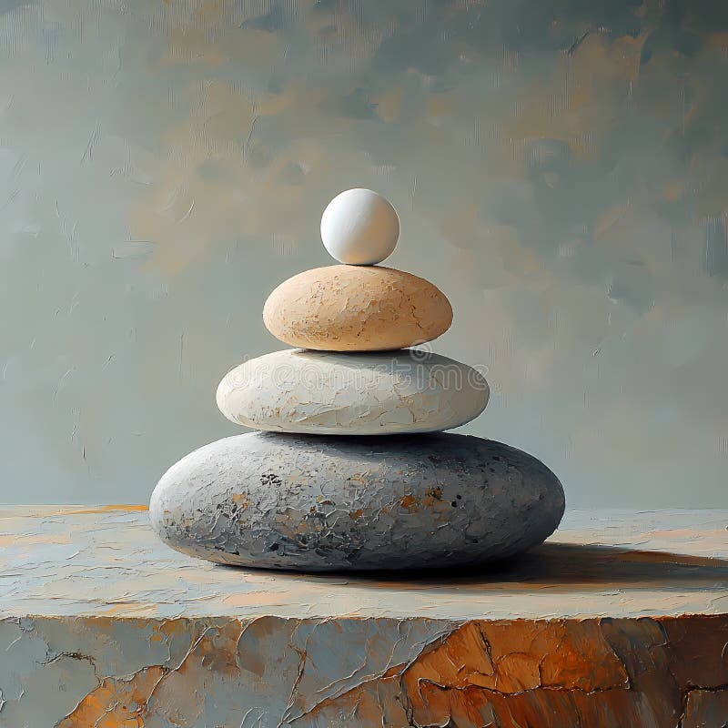 Finding Equilibrium in a World of Contrasts Stock Illustration ...