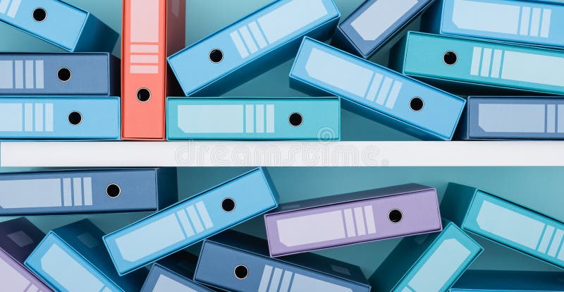 Messy File Folders And Grungy Documents, Red Tape, Bureaucracy C Stock ...