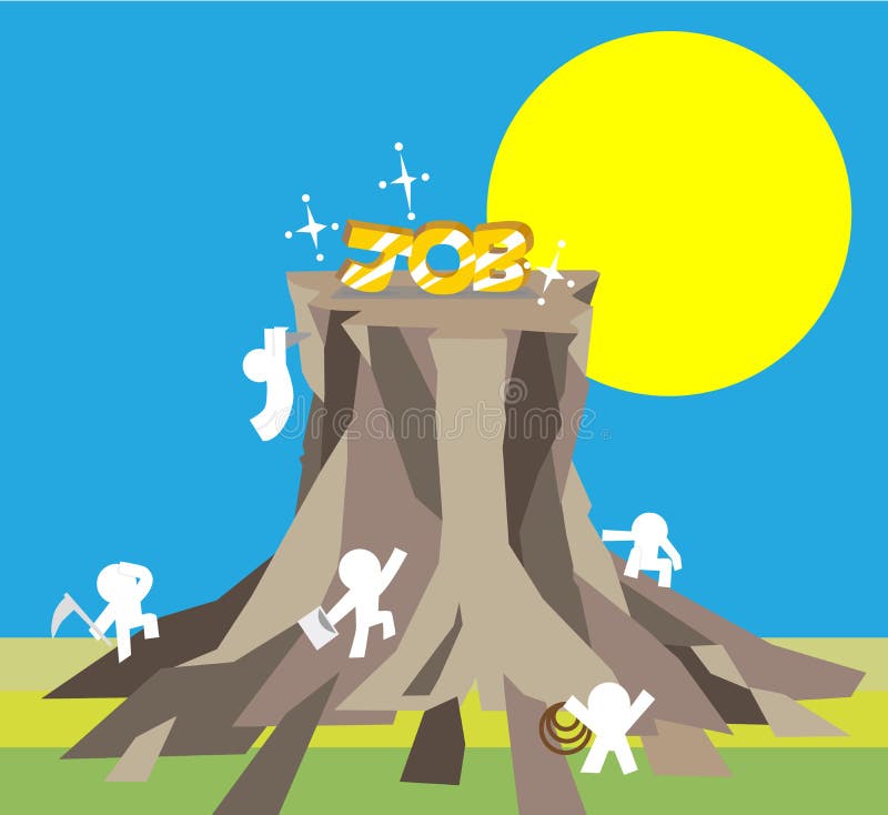 Finding a good job stock illustration. Illustration of business - 64305038