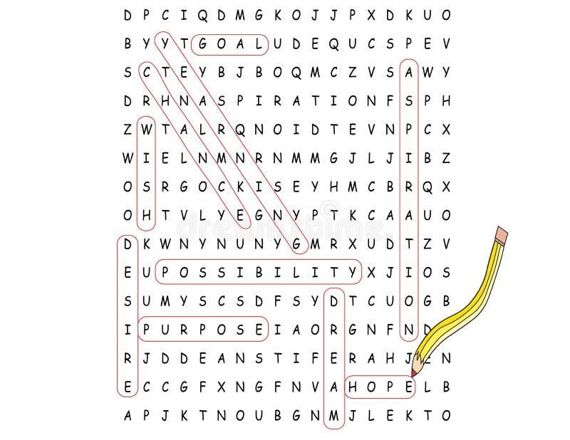 Finding Hidden Hope Word Search Puzzle Stock Illustration ...