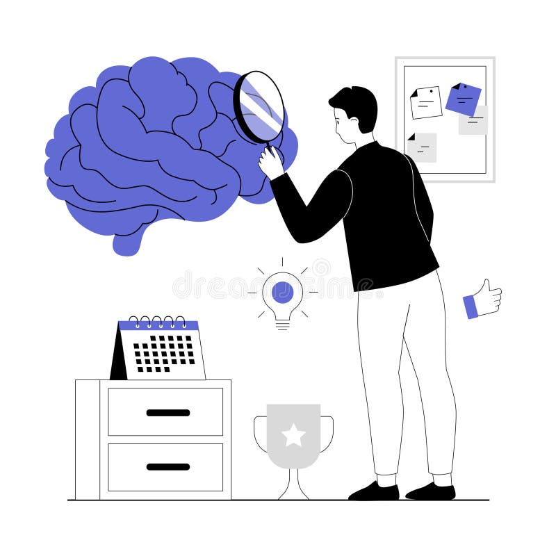 Brainstorming Process Concept. Thinking Process and Brain Activity. Silhouette Human Head with ...