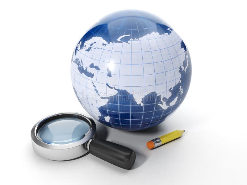 Finding Information on the Internet. Stock Illustration - Illustration ...