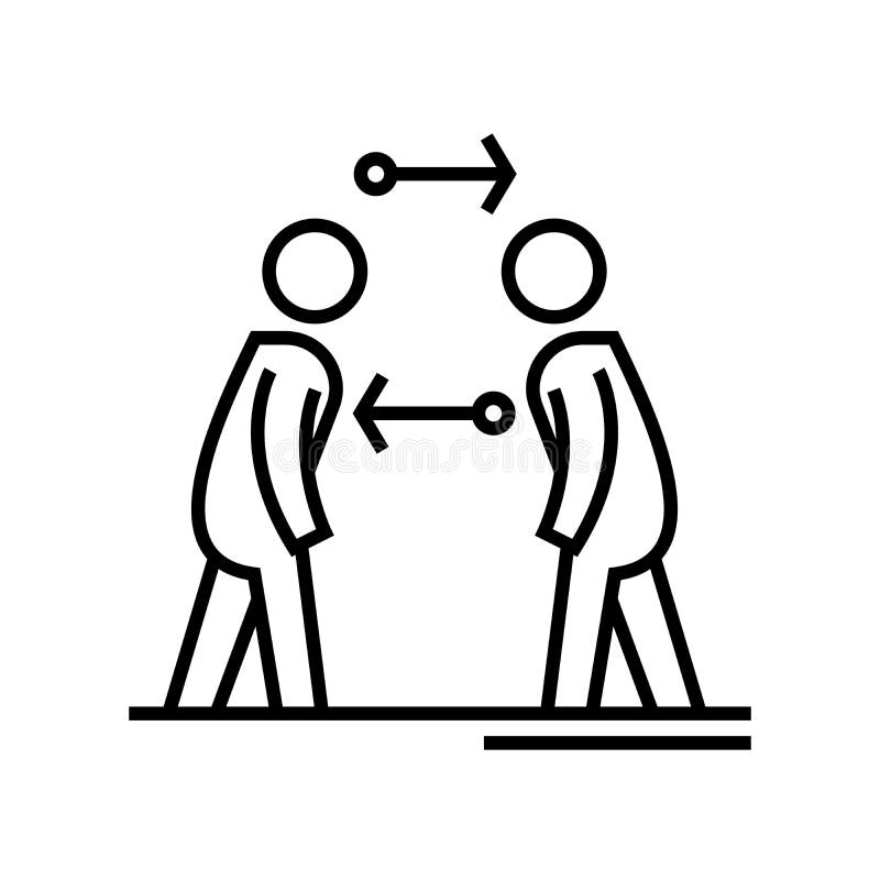 Finding Information Line Icon, Concept Sign, Outline Vector ...