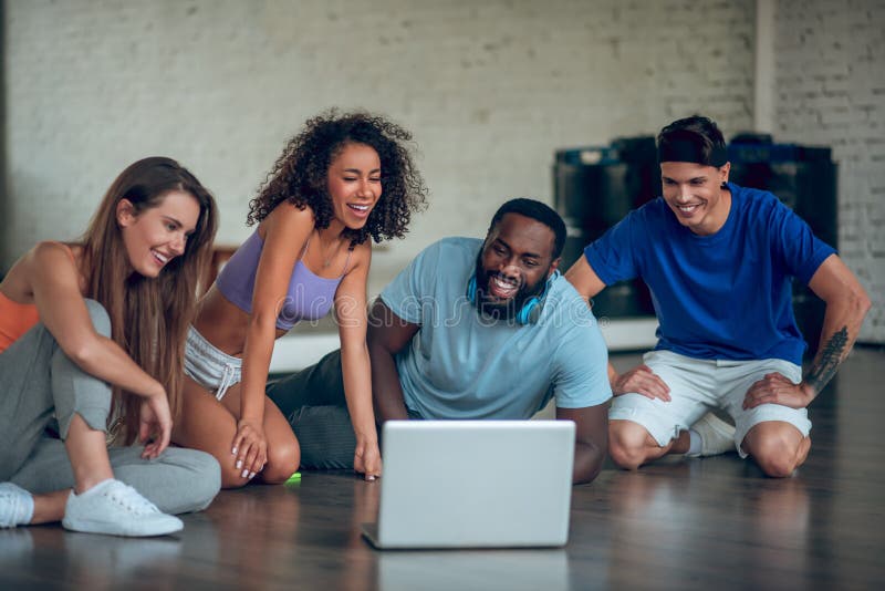 Dancers Watching Video Tutorials in the Class Stock Photo - Image of ...