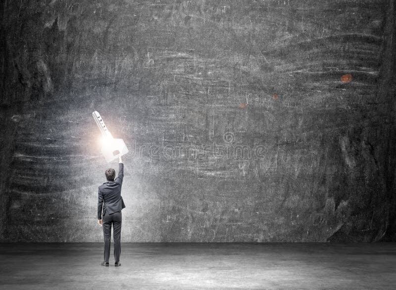 Finding a key to success stock photo. Image of bulb, exit - 66208380