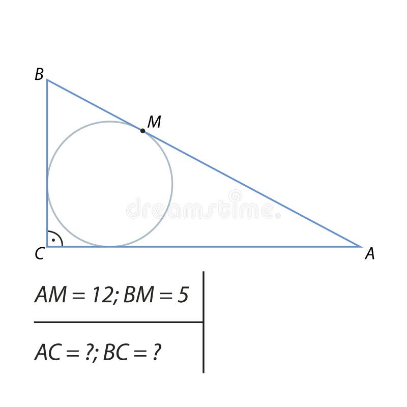 Finding the Legs of a Right Triangle Stock Illustration - Illustration ...