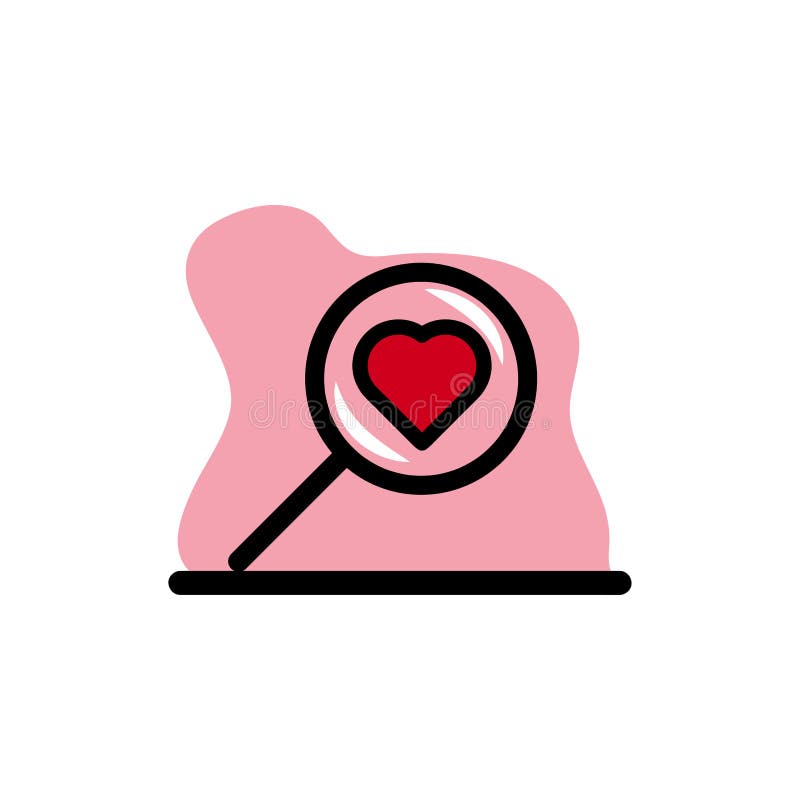 Finding Love Icon Vector Illustration Design Concept Stock Vector ...
