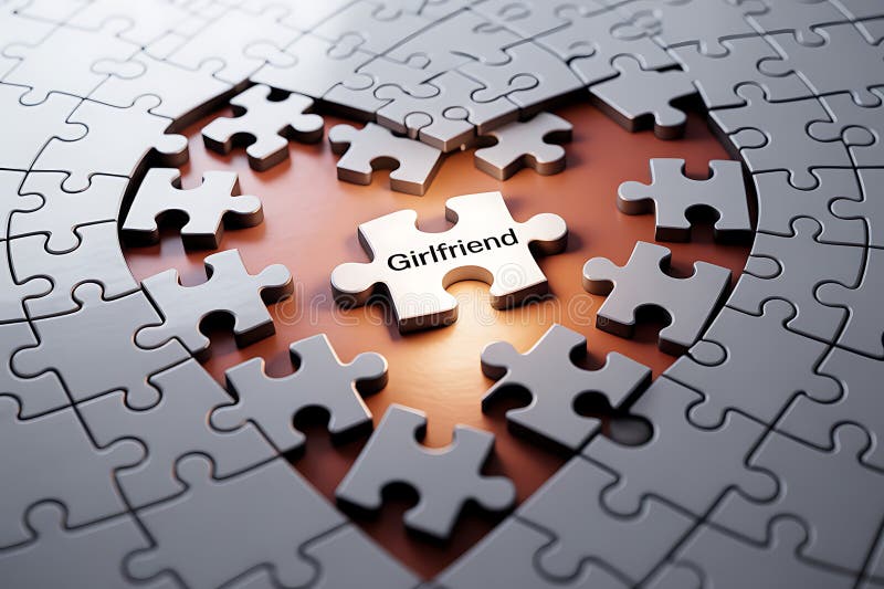 Finding the Missing Piece the Girlfriend Puzzle Piece Stock Photo ...