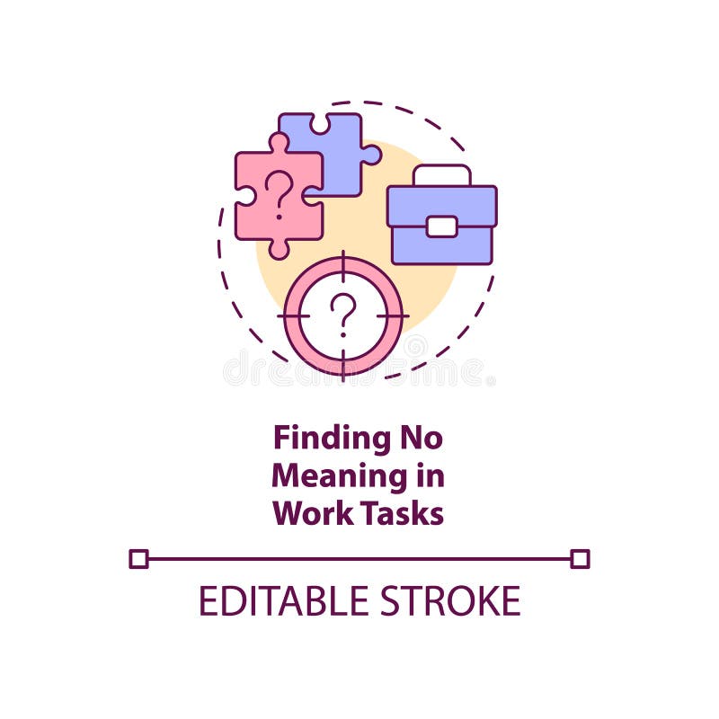 Finding No Meaning in Work Tasks Concept Icon Stock Vector ...