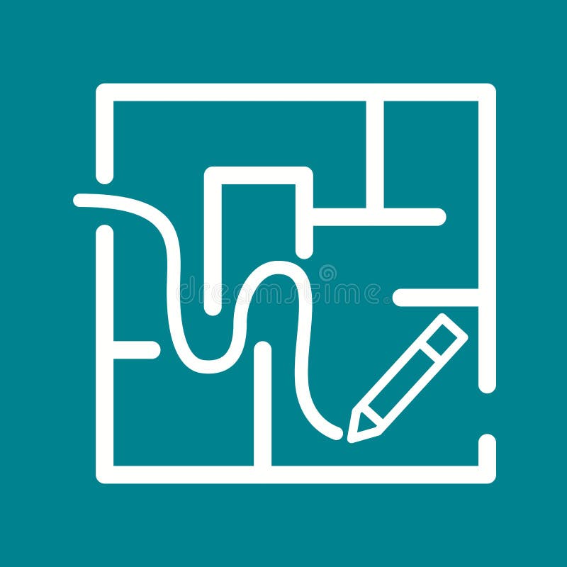 Finding Path stock vector. Illustration of difficult - 97721451