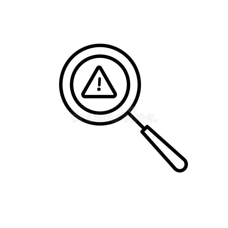 Finding problem icon stock vector. Illustration of identification ...