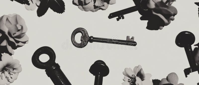 Finding the Right Key among Locks and Flowers in a Minimalist Collage ...
