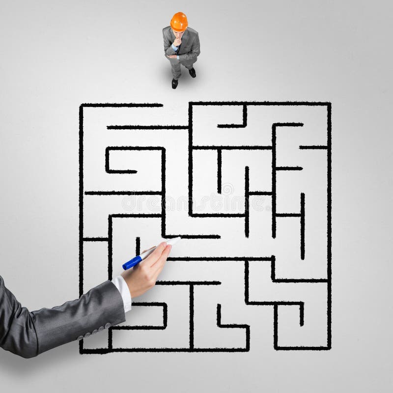 Finding Right Problem Solution Stock Image - Image of engineer, exit ...