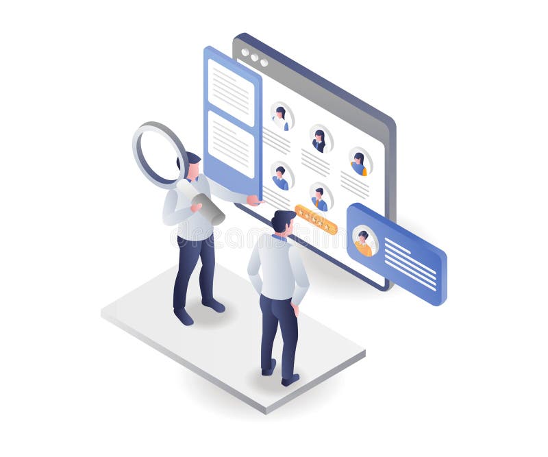 Finding and Selecting the Best Candidates for the Team Stock Vector ...