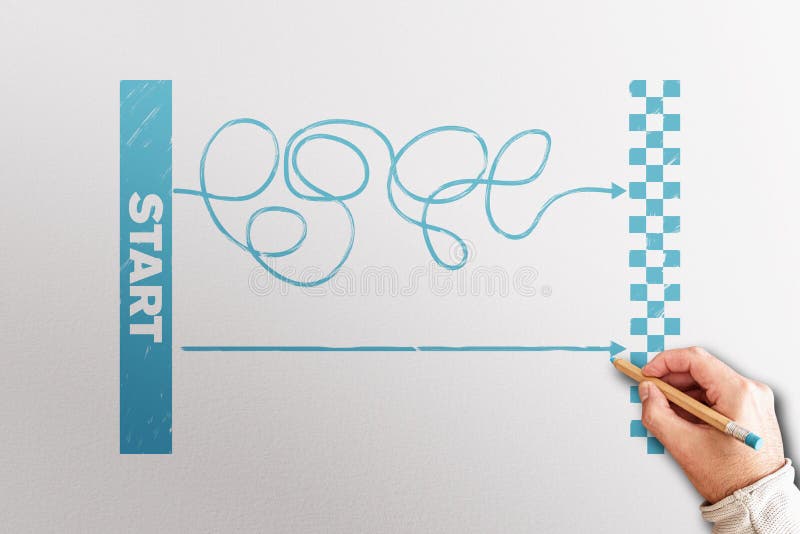 Finding Simplest Solution or Most Efficient Way Concept Stock Photo ...