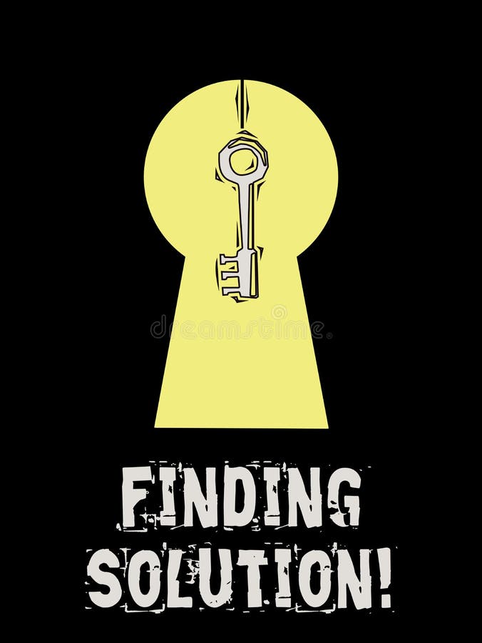 Finding Solution stock illustration. Illustration of door - 9182566