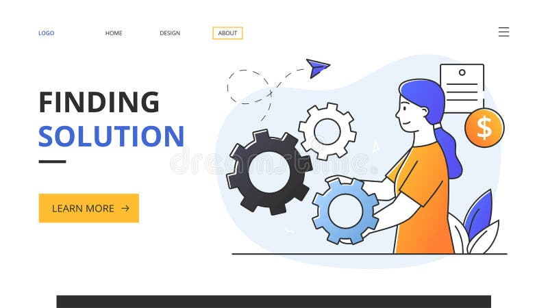 Finding Solution Abstract Concept Stock Vector - Illustration of ...