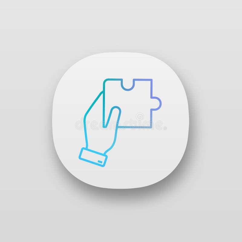 Finding solution app icon stock vector. Illustration of application ...