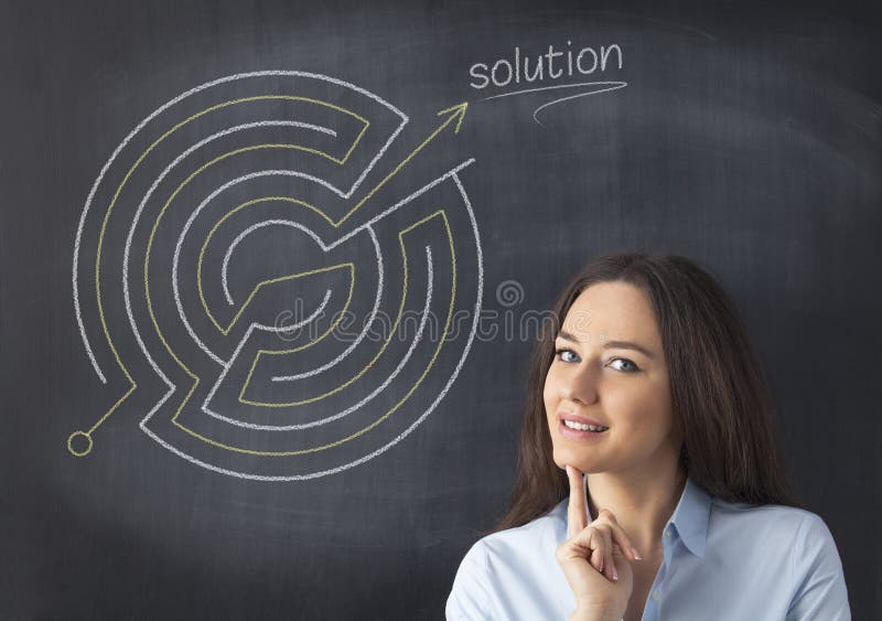Finding the Solution stock photo. Image of businesswoman - 56851824