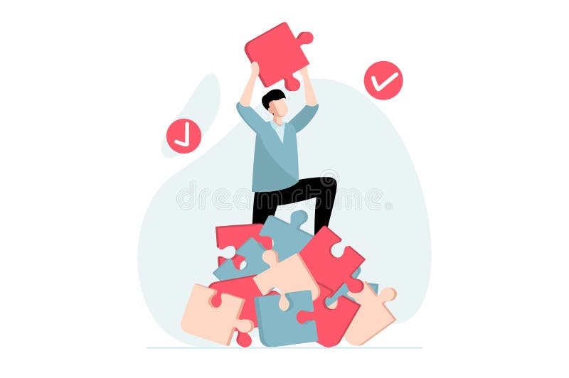 Finding Solution Concept with People Scene in Flat Design Stock Vector ... Finding Solution Concept with People Scene in Flat Design Stock Vector ...