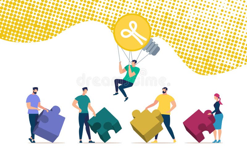 Finding Solution with Creative Idea Vector Concept Stock Vector ...