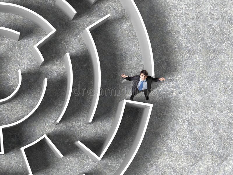 Lost in labyrinth stock photo. Image of finding, choice - 28556650