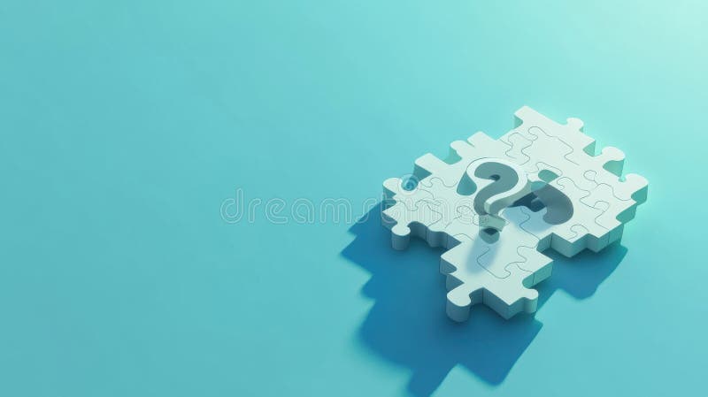 Finding Solutions a Jigsaw Puzzle Question. AI Generated Stock ...