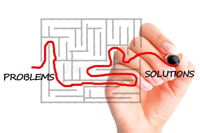 Hand solving problem stock image. Image of test, parts - 952027