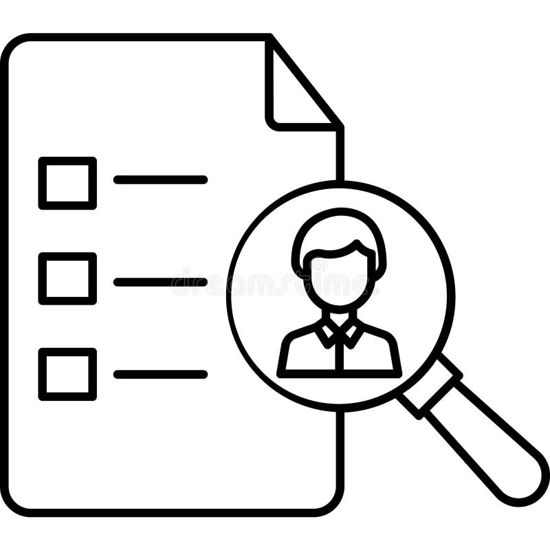 Finding Staff Outline Vector Icon that Can Easily Edit or Modify. Stock ...