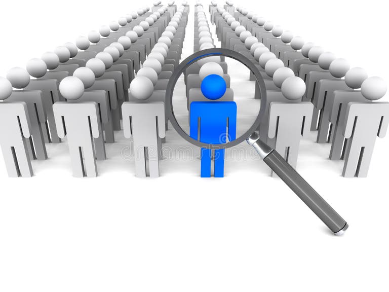 Finding target person stock illustration. Illustration of consumer ...