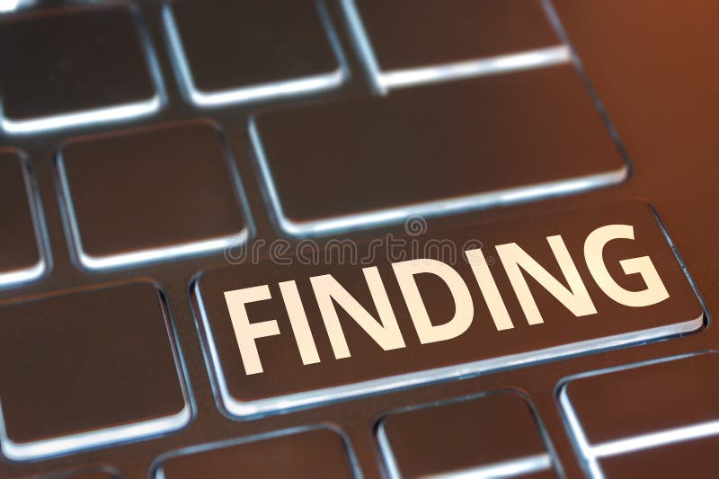 Finding Text on Keyboard Key Inscription Stock Photo - Image of ...