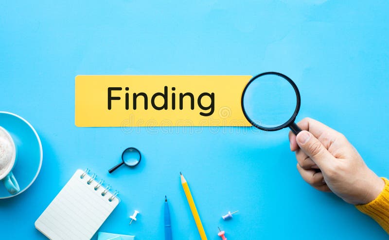 Finding Text with Person Hand and Magnifying.education or Planning ...