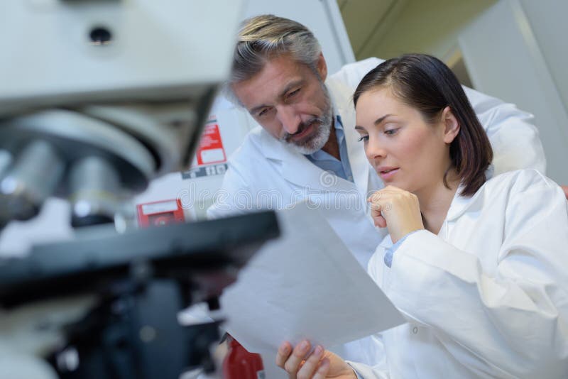 Finding Unusual on Lab Record Stock Image - Image of microscope ...