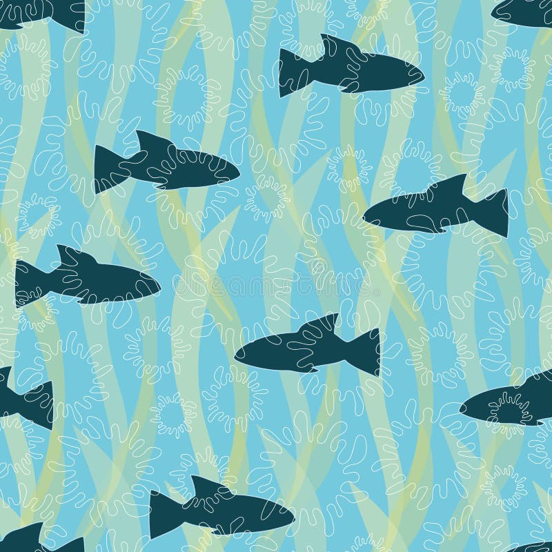 Finding the Way, a Vector Sky Blue Seamless Pattern Background. Stock ...