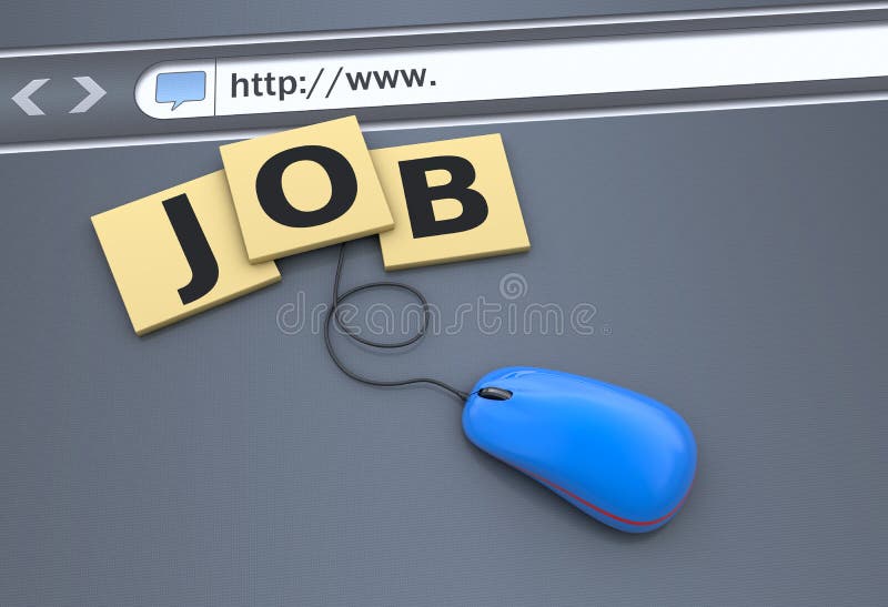 Finding work as a concept stock illustration. Illustration of candidate ...